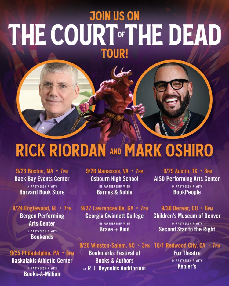 Join Rick Riordan and Mark Oshiro on Tour for The Court of the Dead: A ...